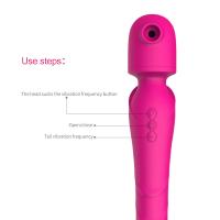 China Rechargeable Suckler Vibrator Flap AV Massage Vibrator Female Adult Products 10 Speed for sale