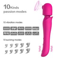 China Rechargeable Suckler Vibrator Flap AV Massage Vibrator Female Adult Products 10 Speed for sale
