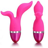 China Dual Stimulation Silicone Vibrator 12 Modes USB Rechargeable Female Massager for sale