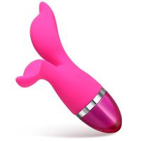 China Dual Stimulation Silicone Vibrator 12 Modes USB Rechargeable Female Massager for sale