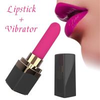 China Rechargeable Mini Bullet Vibrator 10 Speeds Waterproof Silicone Lipstick Design Sex Toy for Women for sale