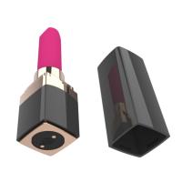 China Rechargeable Mini Bullet Vibrator 10 Speeds Waterproof Silicone Lipstick Design Sex Toy for Women for sale