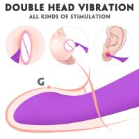 China Silicone Clitoral Vibrator with 9 Modes and 2 Attachments IPX7 Waterproof 244mm for sale
