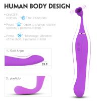 China Silicone Clitoral Vibrator with 9 Modes and 2 Attachments IPX7 Waterproof 244mm for sale
