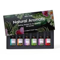 China 6 Pack Aromatherapy Essential Oils 10ml Private Label Gift Set for Massage Relaxation Calming for sale