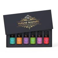 China 6 Pack Aromatherapy Essential Oils 10ml Private Label Gift Set for Massage Relaxation Calming for sale
