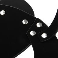China PU Leather Cat Half Face Fox Animal Mask for SM Bondage Roleplay Halloween Party Restraints 90g for sale