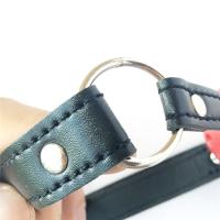 China Adjustable Silicone Ball Gag with PU Leather Strap Open Mouth Restraint for BDSM Play 5cm Ball for sale