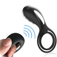 China Remote Control Vibrating Cock Ring Rechargeable Silicone 12 Modes Couple Sex Toy for sale