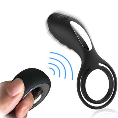 China Remote Control Vibrating Cock Ring Rechargeable Silicone 12 Modes Couple Sex Toy for sale