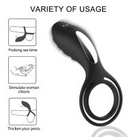China Remote Control Vibrating Cock Ring Rechargeable Silicone 12 Modes Couple Sex Toy for sale