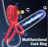 China Couple Sharing  Orgasm Clitoral Stimulation Passion Lock Fine Ring Vibration Waterproof Silicone Remote Control Vibrating for sale