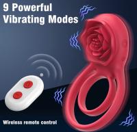 China Couple Sharing  Orgasm Clitoral Stimulation Passion Lock Fine Ring Vibration Waterproof Silicone Remote Control Vibrating for sale