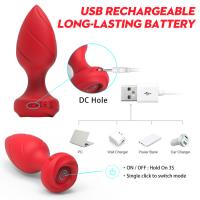 China Rechargeable APP Remote Control Silicone Anal Plug 10 Vibration Modes G Spot Stimulator 55g for sale