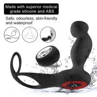 China Remote Control Prostate Massager Anal Plug Silicone Waterproof 7 Speed Vibrator Ejaculation Ring for Men for sale