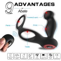 China Remote Control Prostate Massager Anal Plug Silicone Waterproof 7 Speed Vibrator Ejaculation Ring for Men for sale