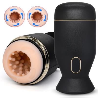 China Male Masturbation Cup with 6 Vibration Modes and Left Right Rotating USB Rechargeable IPX7 Waterproof 157mm for sale