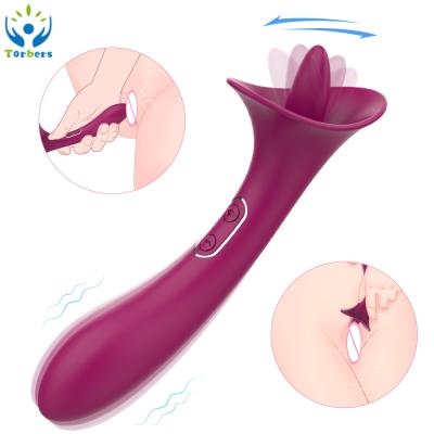 China Torbers Tara Licking G Spot Vibrator 9 Modes Silicone Rechargeable Sex Toy for Women IPX7 Waterproof for sale