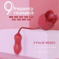 China Rose Tongue Licking Vibrator for Women G Spot Clitoral Stimulator 9 Modes Silicone for sale