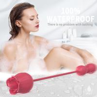 China Rose Tongue Licking Vibrator for Women G Spot Clitoral Stimulator 9 Modes Silicone for sale