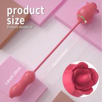 China Rose Tongue Licking Vibrator for Women G Spot Clitoral Stimulator 9 Modes Silicone for sale