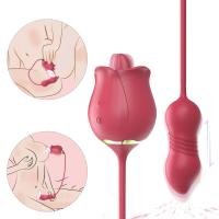 China Rose Tongue Licking Vibrator for Women G Spot Clitoral Stimulator 9 Modes Silicone for sale