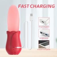 China Rechargeable Waterproof Tongue Licking Vibrator 85mm 10 Modes Clitoral Stimulator Silicone Adult Sex Toy for Women Couples for sale