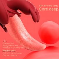 China Rose Toy Big Soft Tongue Clitoral Stimulator Elastic Licking Vibrator 10 Modes USB Rechargeable Waterproof for sale