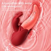 China Rose Toy Big Soft Tongue Clitoral Stimulator Elastic Licking Vibrator 10 Modes USB Rechargeable Waterproof for sale