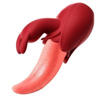 China Rose Toy Big Soft Tongue Clitoral Stimulator Elastic Licking Vibrator 10 Modes USB Rechargeable Waterproof for sale