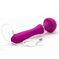 China USB Rechargeable Wand Massager with 12 Vibration Modes IPX7 Waterproof Silicone Body Massager for sale