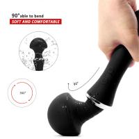 China USB Rechargeable Wand Massager with 12 Vibration Modes IPX7 Waterproof Silicone Body Massager for sale