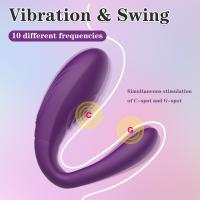 China 3 Motor Couple Vibrator Clitoris G Spot Stimulation 10 Frequency Vibration Flapping Remote Control for Women for sale