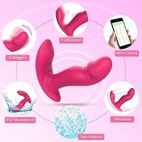 China APP Controlled Wearable Butterfly Vibrator for Women Remote Control Silicone G Spot Stimulator 6.06 x 4.72 x 2.05 inches for sale