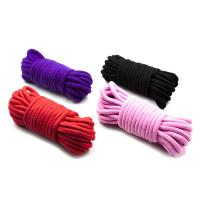 China 10M Soft Cotton Bondage Rope for Shibari Restraint Play Black Red Pink Purple for sale