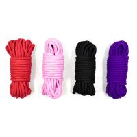 China 10M Soft Cotton Bondage Rope for Shibari Restraint Play Black Red Pink Purple for sale