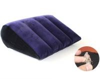 China PVC Flocking Inflatable Sex Position Pillow Wedge Cushion for Adult BDSM Play Adjustable Support for sale