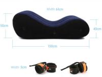 China Inflatable Sex Sofa Love Bed Portable Air Sleeping Pillow 150x50x61cm PVC for sale