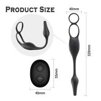 China 2 in 1 Clitoris Stimulator Prostate Massager with 7 Vibrating Modes Wireless Remote Control 92g for sale