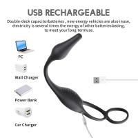 China 2 in 1 Clitoris Stimulator Prostate Massager with 7 Vibrating Modes Wireless Remote Control 92g for sale