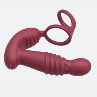 China Prostate Massager 3 in 1 Thrusting Anal Plug with Remote Control Medical Silicone 147mm for sale