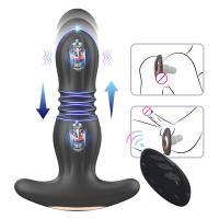 China Prostate massager Remote Control Anal Plug USB Charging Anal Plug Telescopic Vibrating Anal Massager for sale