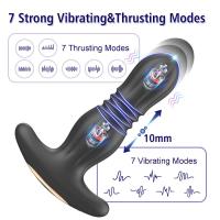China Prostate massager Remote Control Anal Plug USB Charging Anal Plug Telescopic Vibrating Anal Massager for sale