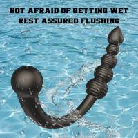 China Medical Silicone Double Head Anal Bead Plug 7 Vibration Modes Rechargeable Sex Toy for Couples for sale