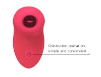 China Sucking Vibrator for Women with Replaceable Tongue Licking Headgear 3.7V Silicone Dildo for sale