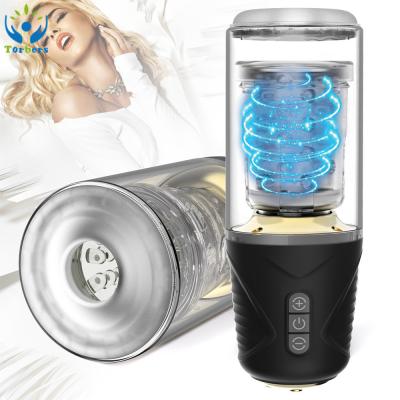 China Automatic Thrusting Rotating Masturbator with 14 Modes IPX7 Waterproof USB Rechargeable Male Stroker for sale