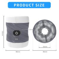 China Silicone Male Masturbator Cup with Crystal Ribbed Tunnel 7 Speed Vibrator USB Rechargeable IPX7 Waterproof for sale