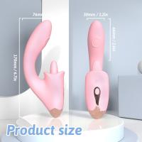 China 2 in 1 Adjustable Bend G Spot Vibrator with 9 Licking Modes Medical Silicone for sale