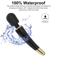 China TORBERS AV Wand Massager 26.8cm Silicone Rechargeable Vibrator with 5 Speeds IPX6 Waterproof for sale