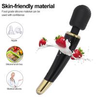 China TORBERS AV Wand Massager 26.8cm Silicone Rechargeable Vibrator with 5 Speeds IPX6 Waterproof for sale